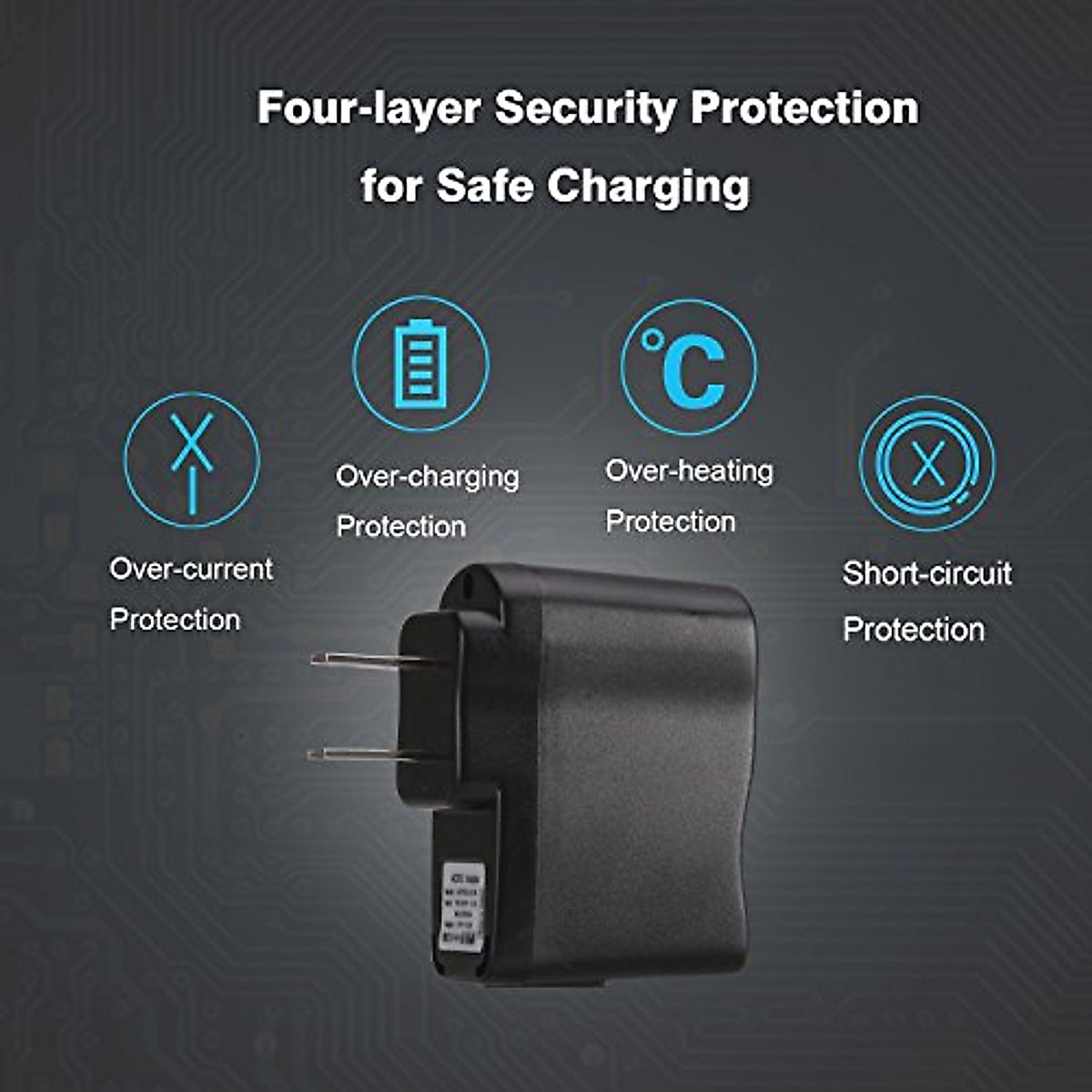 AGPTEK USB Wall Charger 5V 500mA for iPod, Sony, Walkmam, SanDisk MP3 MP4 Player, Fitness Tracker, Fitbit, Black