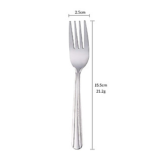 Salad Fork 6-Inch Tea Dessert Fork Stainless Steel Small Dinner Fork, BUY&USE Set of 12 Silverware