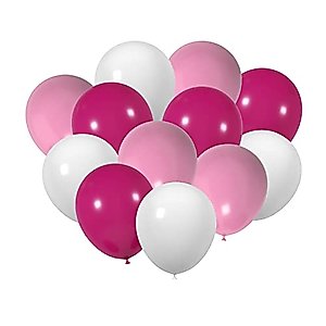 100 Pcs 12 Inch Rose Red Pink White Balloons Decorations, Birthday Wedding Baby Shower Party Balloons Decorations