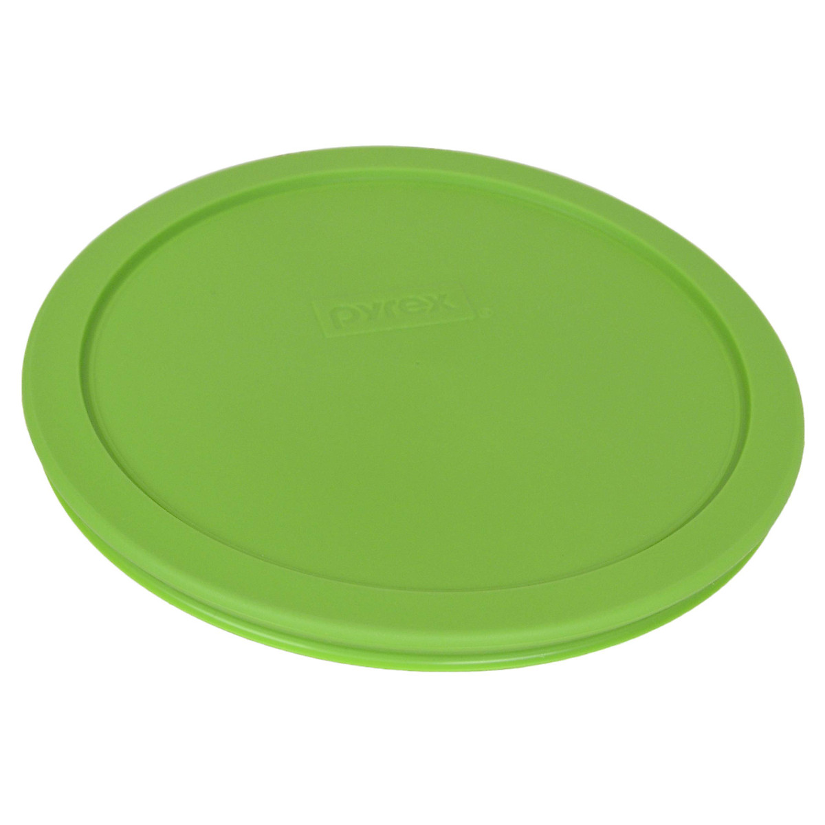 Pyrex Lawn Green (2) 7202-PC, (2) 7200-PC, (2) 7201-PC, & (1) 7402 Round Plastic Food Storage Replacement Lids, Made in USA
