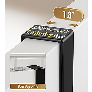 KitchLife Over The Door Hooks Hanger with Extended Arms for Easy Use by Women - Bathroom Accessories and Towel Rack Organization - 1 Pack, Matte Black