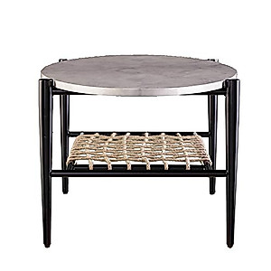 SEI Furniture Holly & Martin Relckin Faux Marble Coffee Table, White/Black/Natrural (CK1430)