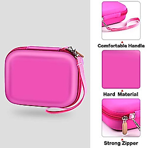 Kids Camera Case for VTech KidiZoom Creator Cam HD Video Camera/ for KODAK Printomatic Digital Instant Print Cameras Toys, Carrying Storage Organizer Bag Also Holds Tripod Accessories(Box Only)-Pink