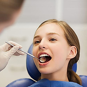 Annhua Dental Inspection Mirror Stainless Steel Anti-Fog Mouth Mirror Tool, Inspection Reflector Instrument Tools Curved Dental Mirror for Oral Care Tool and Makeup Mini Mirror