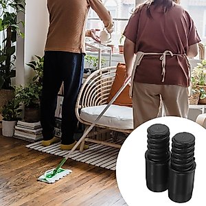 Angoily 2pcs Broom Handle Threaded End Broom Handle End Broom Handle Tips Extension Pole Accessories Threaded Extension Pole Attachment Broom Handle Connector Mop Stick Tip Replacement