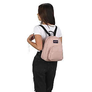 JanSport Half Pint Mini Backpack - Ideal Day Bag for Travel, Misty Rose