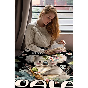 Koalas Blanket for Girls Just A Girl Who Loves Koala Gifts for Women Soft Comfortable Throw Blanket for Bedding Sofa Chairs Camping 40x50inches