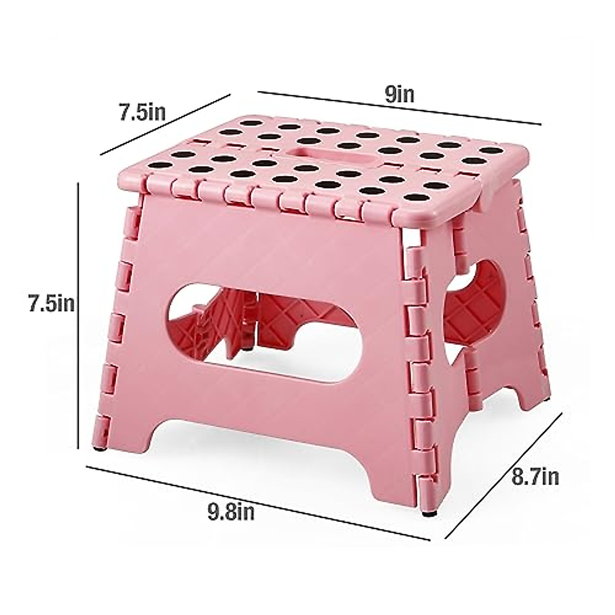 PandaEar Small Folding Step Stool for Kids, 7.5 Inch Mini Collapsible Foldable Step Stool, Portable Stepping Stool, Study Plastic Foot Stool, Kids Stool for Bathroom Kitchen, Bedroom