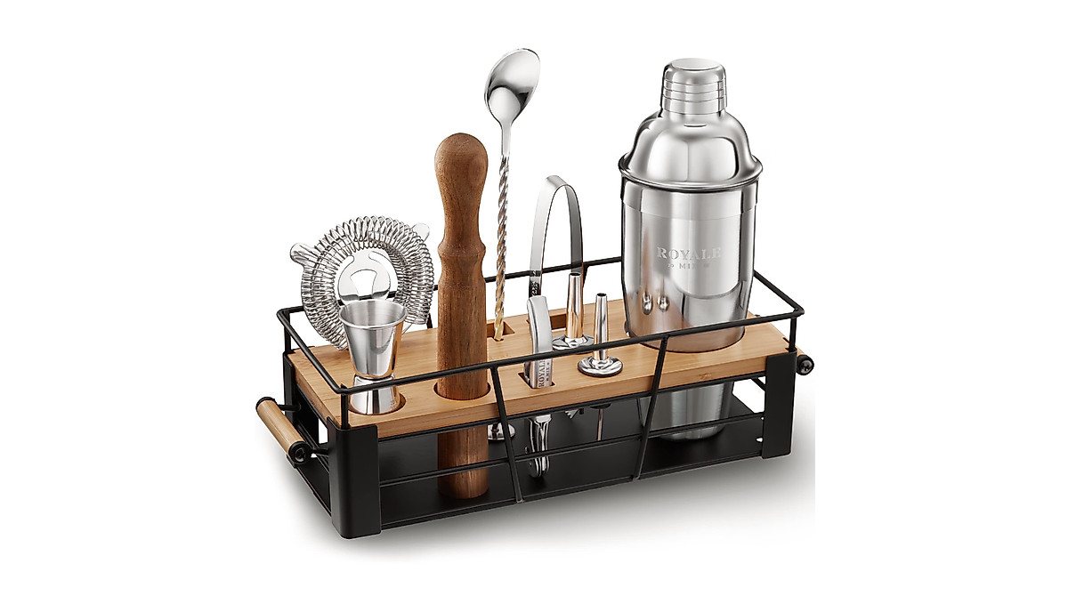 Mixology Bartender Kit with Stand | Premium Home Bar Set for Cocktails