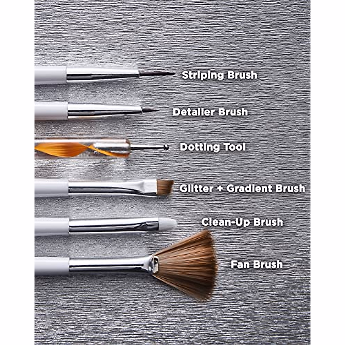 Sally Hansen Nail Salon Pro Tool Kit, 0.32 Oz, Nail Art Tools, Nail Dotting Tool, Easy to Use, Detailer Brush, Stripping Brush, Marbling and Dotting Tool