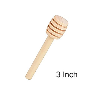 Ucheom Wooden Honey Dipper Sticks, 3Pcs Mini Honey Spoon for Honey Jar Dispense Mixing Stirrer