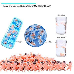 Mini Babies, 200pcs 1Inch Mini Plastic Babies for Baby Shower Ice Cubes Game Tiny Babies Baby Party Favor Supplies Decorations