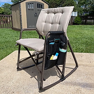 STRONGBACK Patio and Director Chair Upgrade Cup Holder and Multi Pocket; Room for Phone, Water Bottle, and Sundries
