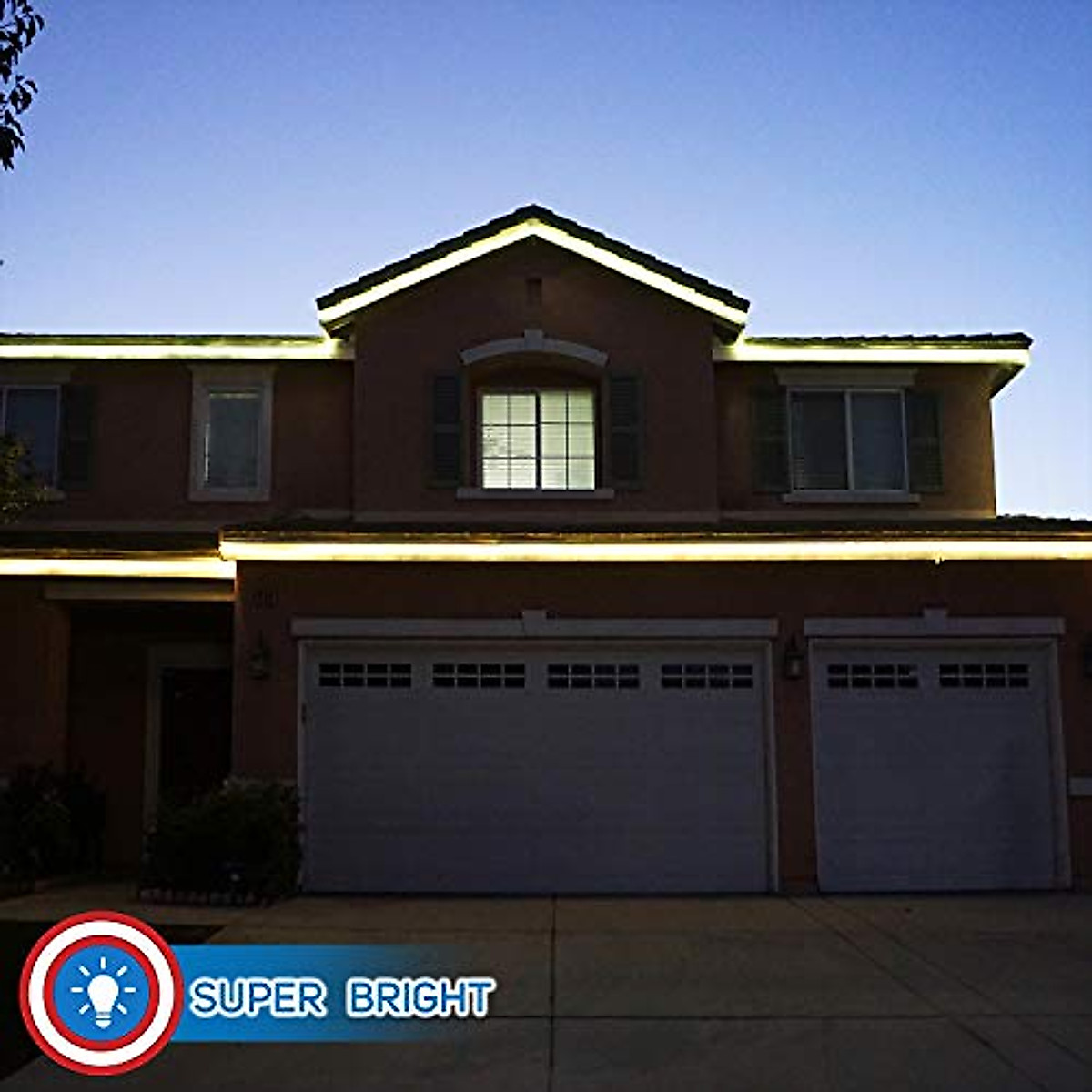 Russell Decor LED Rope Lights Festival Holiday Party Seasonal Christmas Decoration 30ft - 200ft Customized Available (Warm White, 20)