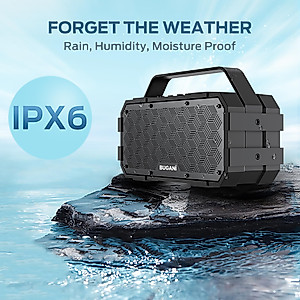 BUGANI Bluetooth Speakers, 40W Loud Portable Wireless Bluetooth Speaker, 24H Playtime Outdoor Speaker, Stereo Sound Rich Bass, TWS Pairing, Built-in Mic Supports TF Card, AUX for Party Outdoor Camping