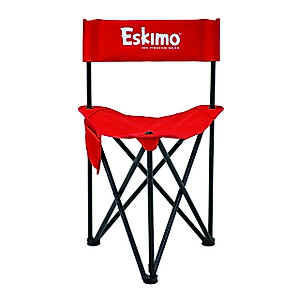 Eskimo® XL Folding Ice Chair, Portable Chairs, Red/Black, 27613