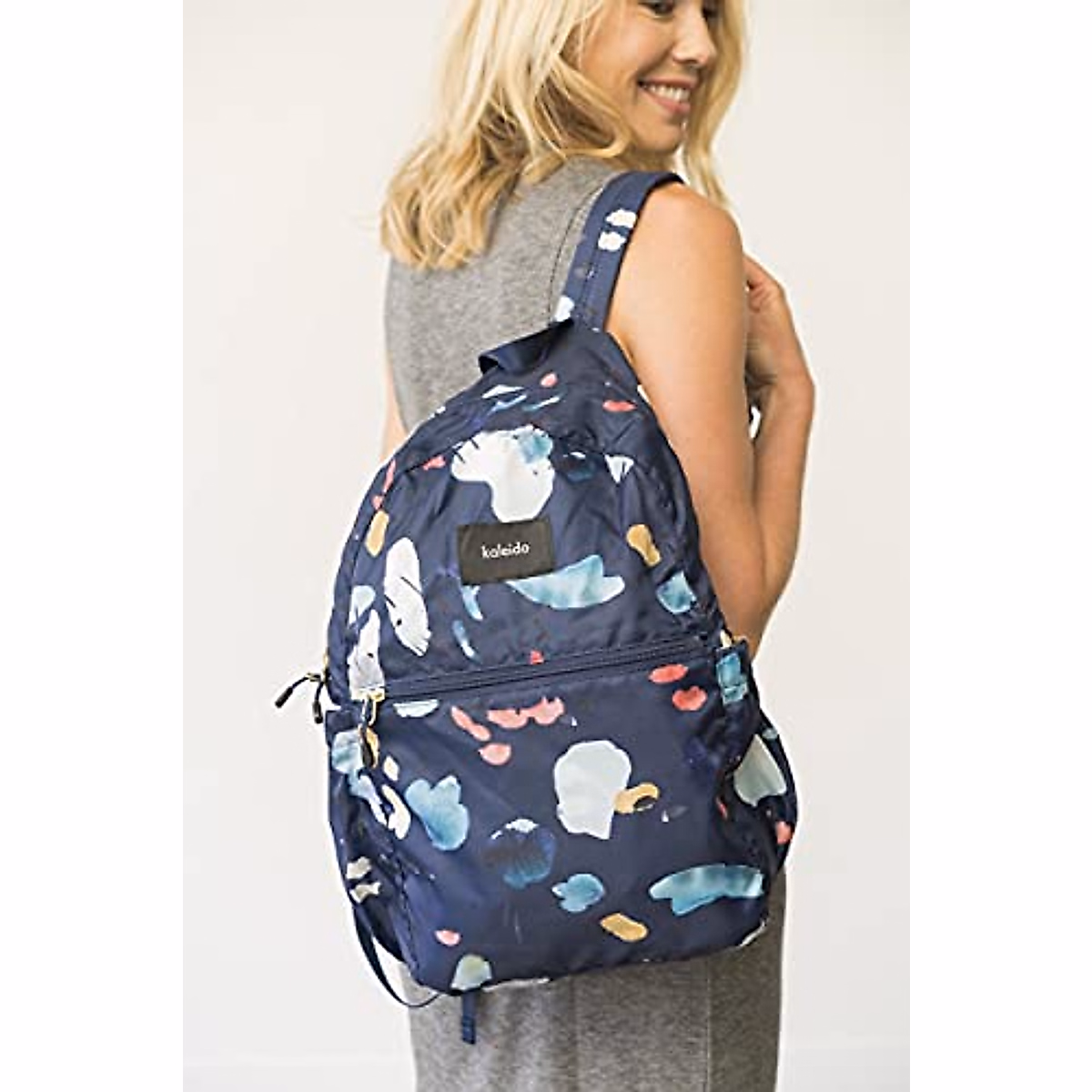 KALEIDO Stylish Lightweight Packable Foldable Backpack Pink Breeze Water Resistant, Convenient, Airport Friendly