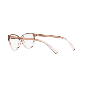A|X ARMANI EXCHANGE Women's AX3053 Square Prescription Eyeglass Frames, Transparent Tundra/Rose/Demo Lens, 53 mm