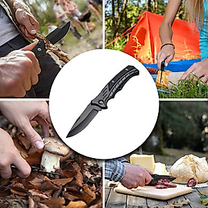 BUYONE Pocket Knife, Mini Folding Knife| Outdoor Knife, with Belt Clip, for Leisure, Camping, Hiking and Emergencies, Gift for
