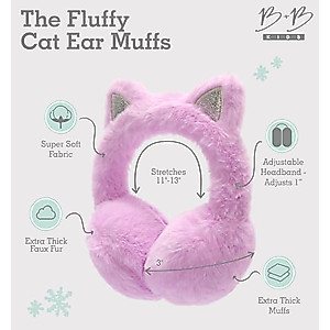 Brook + Bay Ear Muffs For Kids - Winter Kids Ear Muffs for Boys & Girls - Plush Animal Earmuffs - Cozy Ear Warmers for Kids
