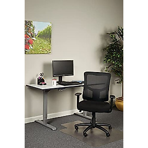 Alera Elusion II Series Mesh Mid-Back Swivel/Tilt Chair, Supports Up to 275 lb, 18.11" to 21.77" Seat Height, Black