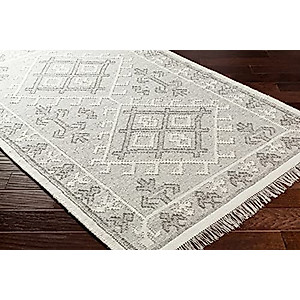Hauteloom Memo Wool Living Room, Bedroom Area Rug - Gray - 8' x 10'