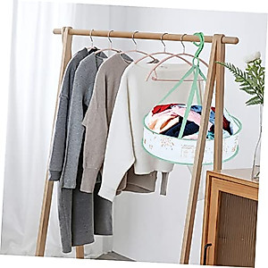 STOBAZA 1pc Clothes Basket Hangers for Clothes Outfit Hangers Makeup Sponges Clothes Dryer Net Mesh Clothes Drying Rack Foldable Sweater Drying Basket Polyester Green Puff Drying Net Flat