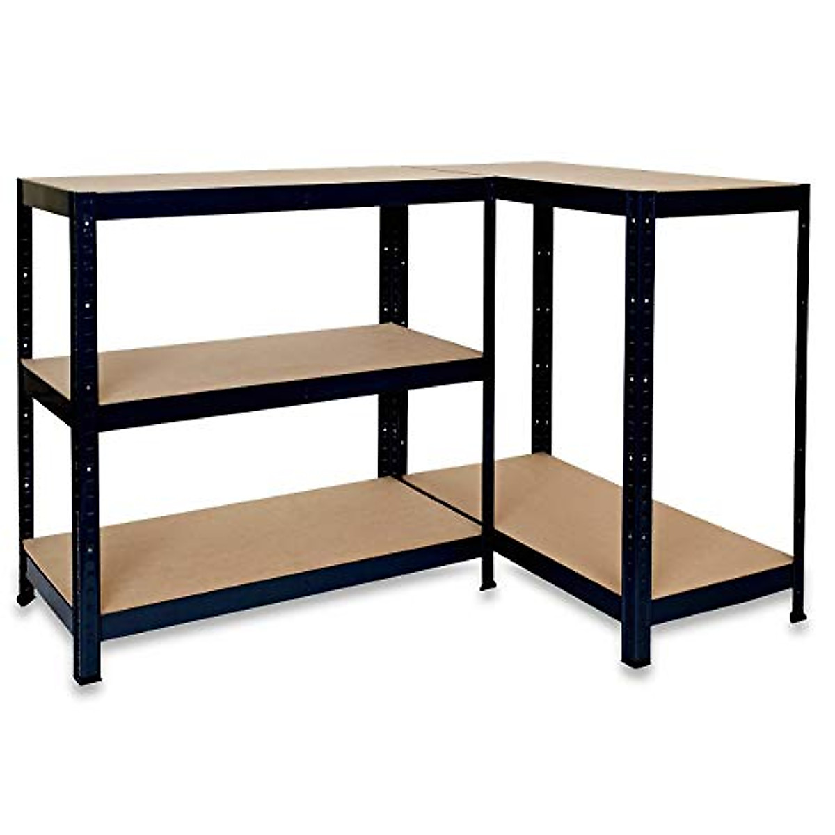 FuAuto Heavy Duty Storage Shelving Unit Storage Racking Utility Rack Garage Shelves Metal Steel Shelf for Workshop/Shed/Garage/Kitchen/Office, 5-Shelf Adjustable, 77" x 39" x 20", Black