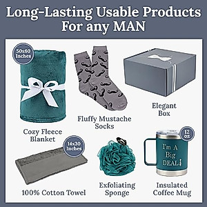 GOLDMUS Men Gift Set - Unique Gift Box for Men - Outstanding Birthday Gifts for Men, Thoughtful Gifts for Dad, Popular Gifts for Boyfriend & Thank You Gifts for Men - The Premium Gift Baskets for Men