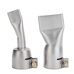 2Pcs Flat Welding Nozzle, 20mm Flat Welding Nozzle Stainless Steel 40mm Weld Nozzle Plastic Welder Tip Welder Tool