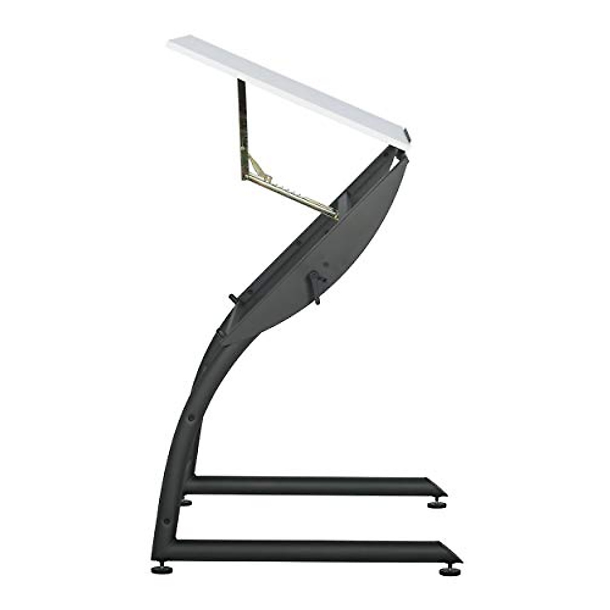 SD STUDIO DESIGNS Triflex Drawing Table, Sit to Stand Up Adjustable Office Home Computer Desk, 35.25" W X 23.5" D, Charcoal Black/White