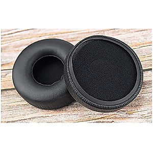 MDR-V55 Earpads Replacement Ear Pads Cushions Cover Repair Parts Compatible with Sony MDR-V55 V500DJ, Somic E95, MDR-7502 MDR-V500 Headphones (Black/Leather)