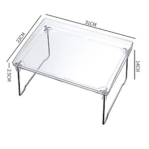 NYSUZHOUJI Desktop Storage Rack Foldable Desktop Shelf Organizer Large Space Stackable Space Saving for Kitchen Bathroom Bedroom