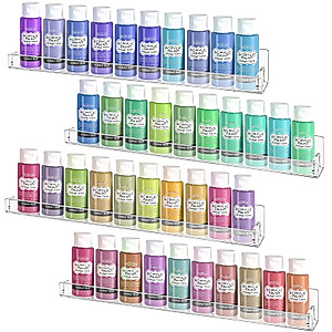 Vowcarol Clear Paint Organizer Wall-Mount, Miniature Paint Holder, Paint Rack Organizer, Craft Paint Organizer Rack