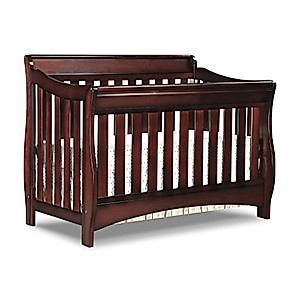 Full-Size Conversion Kit Bed Rails for Delta Children's Bentley Cribs | Multiple Finishes Available (Black Cherry Espresso)