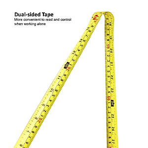 MulWark 26ft Measuring Tape Measure by Imperial Inch Metric Scale with Both-Side Metal Blade,Magnetic Tip Hook and Shock Absorbent Case-for Construction,Contractor,Carpenter,Architect,Woodworking