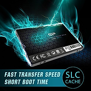 SP 512GB SSD 3D NAND A55 SLC Cache Performance Boost SATA III 2.5" 7mm (0.28") Internal Solid State Drive (SP512GBSS3A55S25)