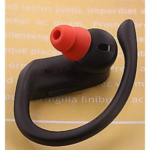 ALXCD Ear Tips Compatible with Beats Powerbeats Pro Headphone, 8 Pairs S/M/L/D 4 Sizes Soft Silicone Earbud Tips Replacement Eartips, Compatible with Powerbeats Pro, 8 Pairs Lava Red