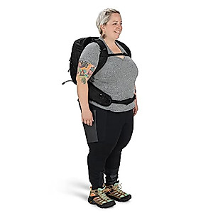 Osprey Tempest 20L Women's Hiking Backpack with Hipbelt, Stealth Black, WXS/S, Extended Fit
