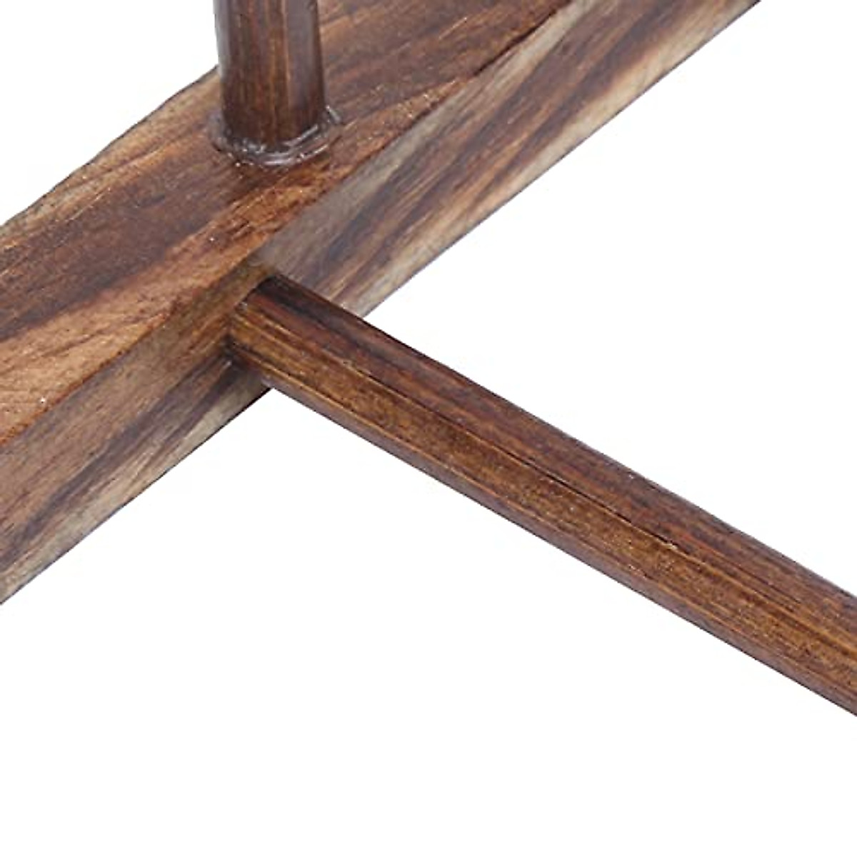 Wooden Dish Plates Holder Wood Dish Rack 4/6 Column for Dish Plate Bowl Cup Home Storage Cabinet(4.9 x 5.5 x 4.1in)