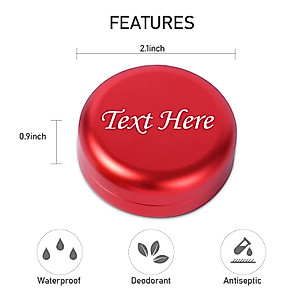 NGTSFLY Personalized Herb Storage Container in Sturdy, Pocket Storage Case Container Smell Proof and Air Tight - Portable, Perfect Jar to Stash in your Pocket, No Smell Container (Black)