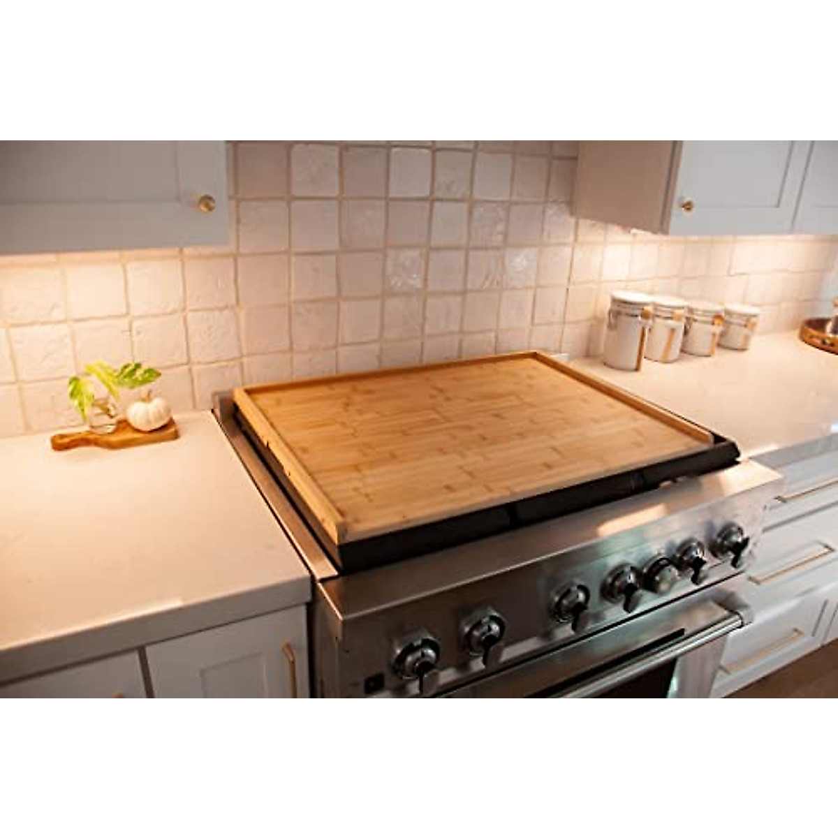 Noodle Board | Stovetop Burner Sink Covers for gas and Electric Stoves RV | Extra Work Surface | XL Serving Tray | Wood