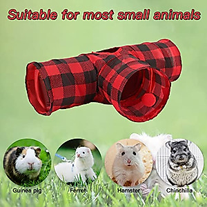 Rypet Guinea Pig Tunnels & Tubes Collapsible 3 Way Small Animals Hideaway Activity Tunnel Toys for Guinea Pig Chinchilla Ferret Hamster