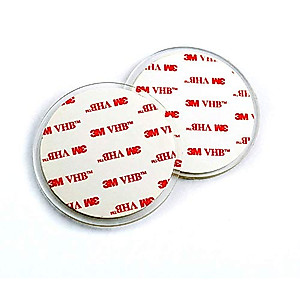 Gecko-Loc 🦎 Brand Clear Acrylic Adhesive Disk 1 Side Sticky Pad for Mounting Suction Cup - Works with Sanno, ipegtop, slideep & ARCCI Shower Caddy Baskets & Shelves - 2 Pack 2.85" Diameter