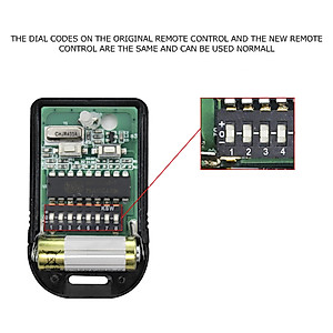 Garage Door Remote Control, Garage Door Opener Remote Control Door LED Light Window Entrance Access Control