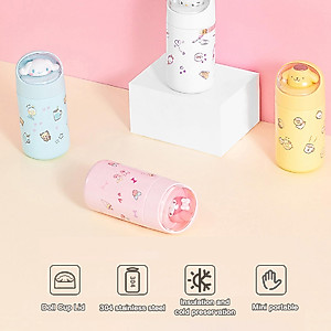 Cute Thermos Mug Kawaii Water Bottle Stainless Steel Vacuum Insulated Bottle for Hot or Cold Drinks Adorable Travel Mug