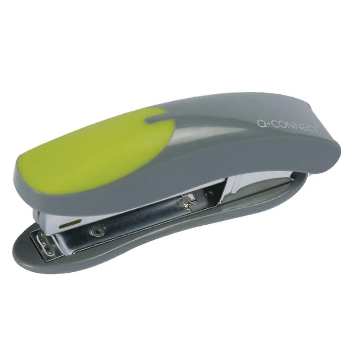 Q Connect No10 Softgrip Mini Stapler, Green/Grey