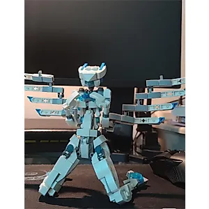 Mech Girl Action Figure Building Block Kit, DIY Mobile Suit Girl Robot Building Model Toy, Creative Frame Mech Arms Series Toys with Wings, Gift for Boys and Girls (306 Pcs)