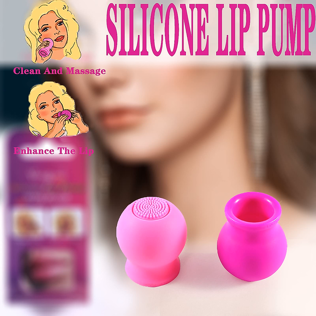 Lip Plumper Device Lip Filler Beauty Pump,New Upgrade Soft Silicone Pout Lips Enhancer Plumper Tool, Natural Pout Mouth Tool, City Lips Lip Plumper Full of charm Lip Juvalips,Soft Lip Brush Lip Pump