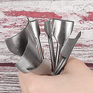 UUJOLY 7 Pcs Leather Half-Round Shaped Cutter Leathercraft Punching Tools Punch Strap Belt Wallet Bag DIY Handwork